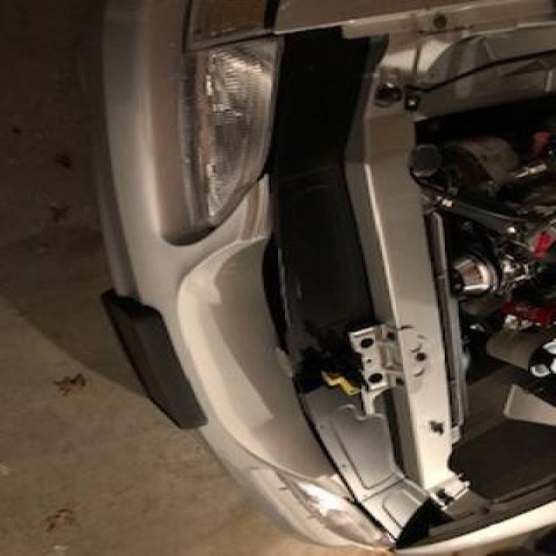 SN95 94-98 Radiator to Bumper Cover Color Natural RTB With Latch